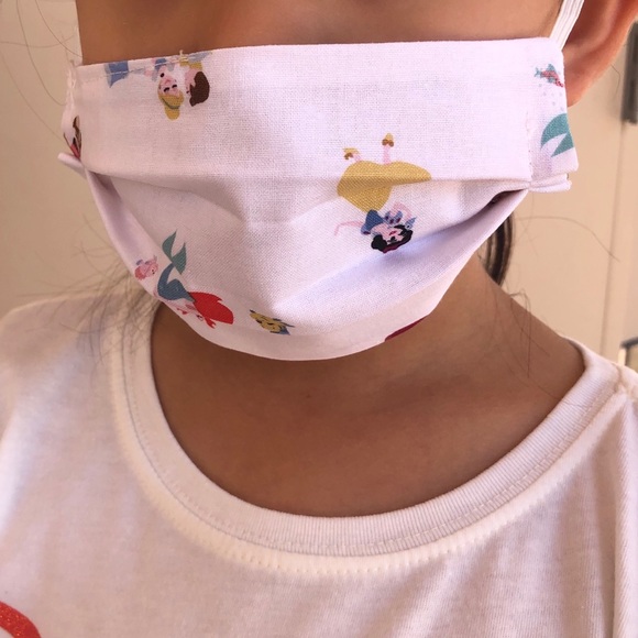 hand made | Accessories | Disney Princess Cotton Face Mask For Kids ...